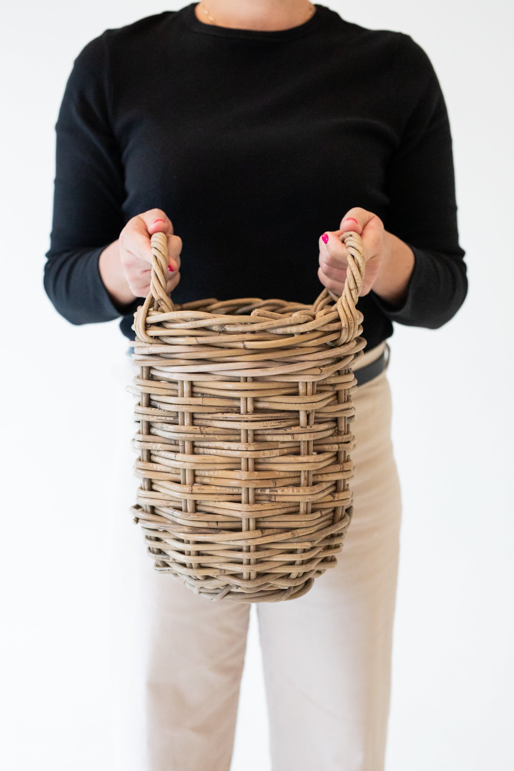 Rattan Round Kubu Grey Basket – Basketly