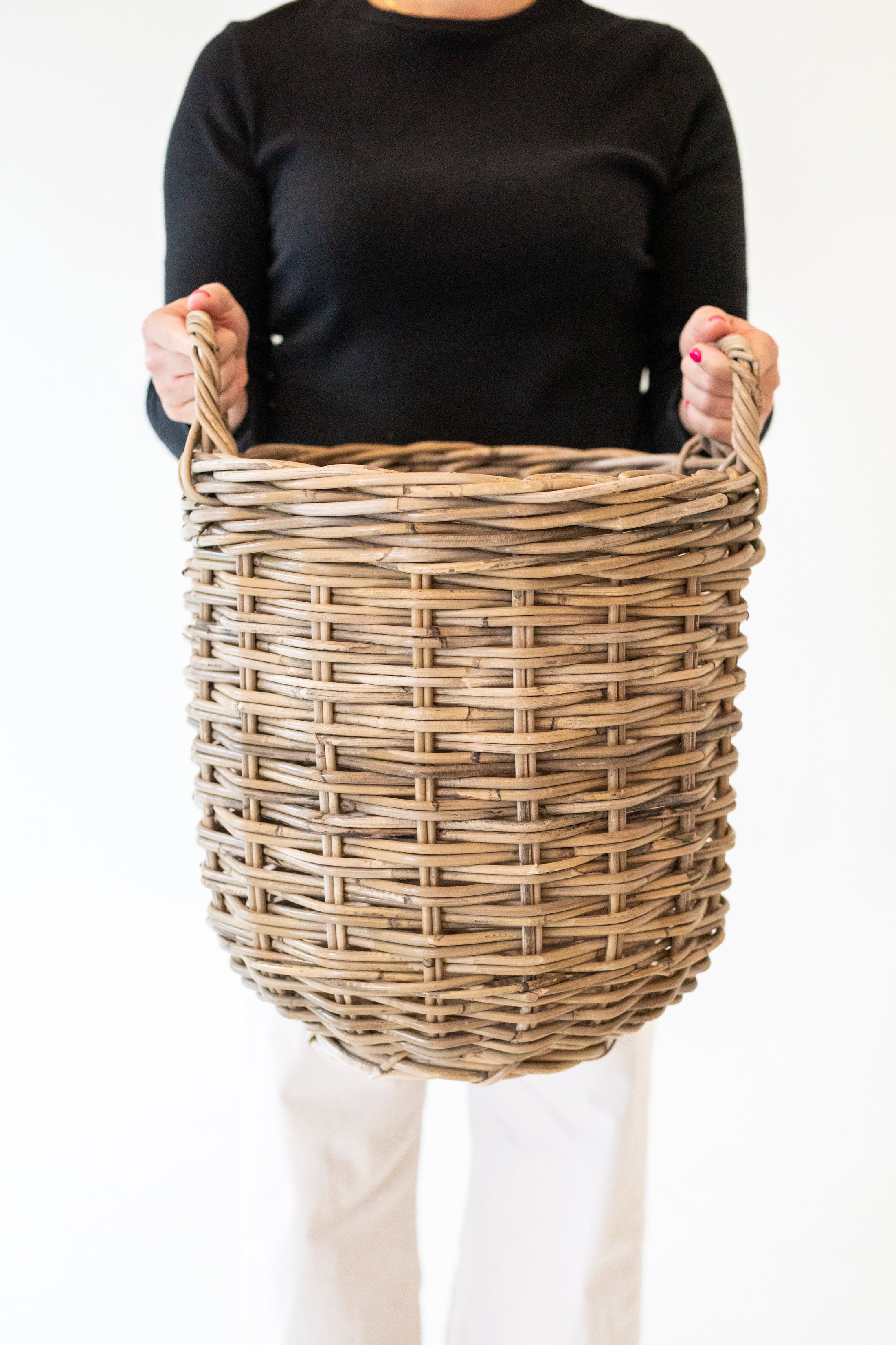 Rattan Round Kubu Grey Basket – Basketly
